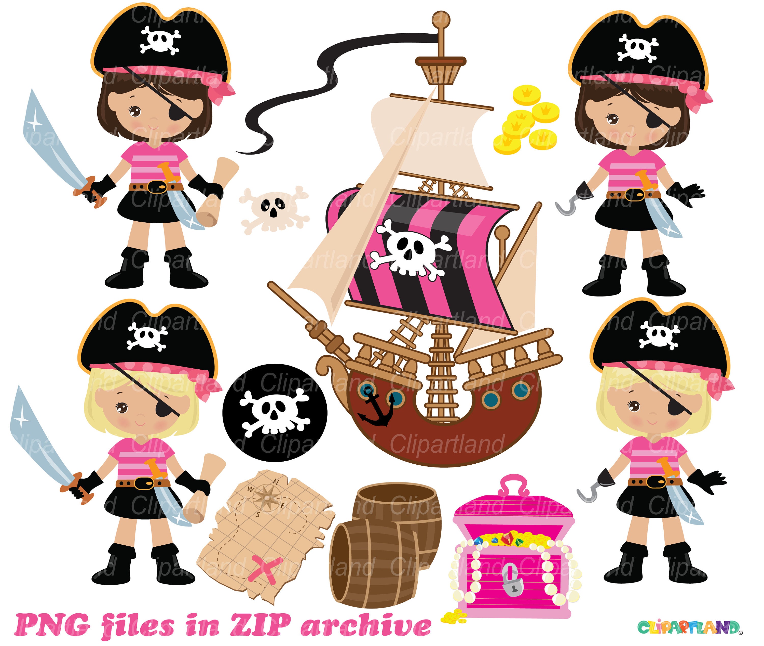 Little Girl Pirate Art