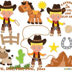 INSTANT Download. Little Cowboy Cut File and Clip Art. Personal and ...