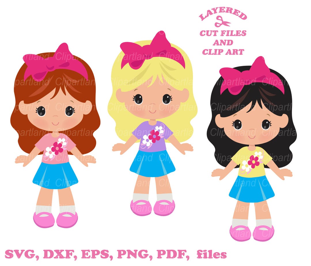 INSTANT Download. Cute Girl Svg Cut Files and Clip Art. Personal and ...