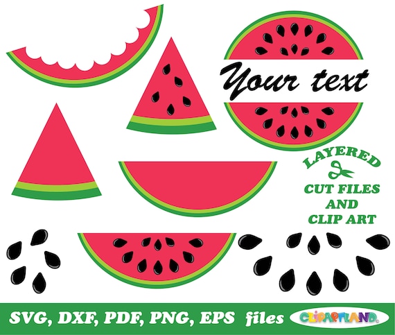 INSTANT Download. Watermelon Svg Cut File and Clip Art. | Etsy