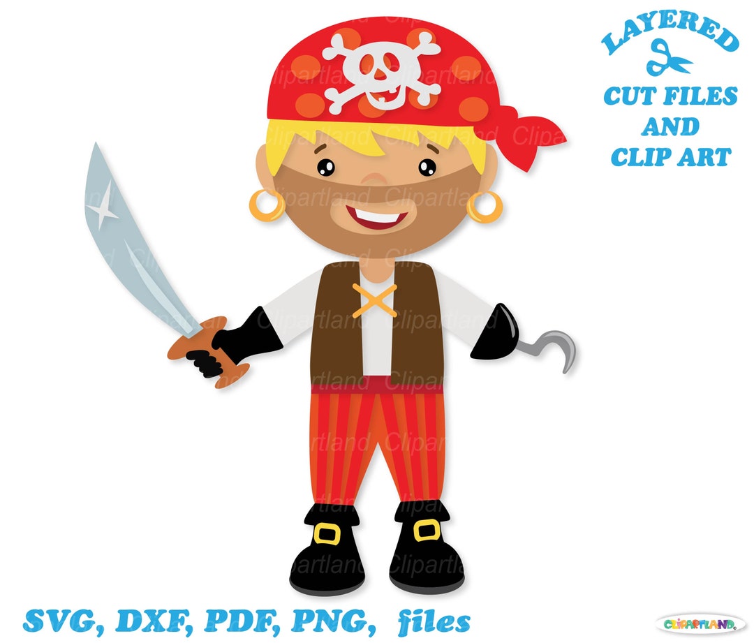 INSTANT Download. Cute Pirate Cut File and Clip Art. Personal and ...
