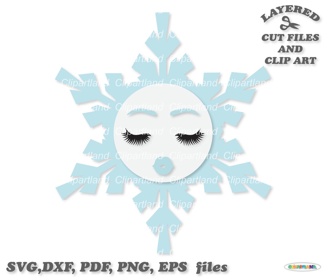 INSTANT Download. Cute Christmas Snow Flake Face Svg Cut Files and Clip ...