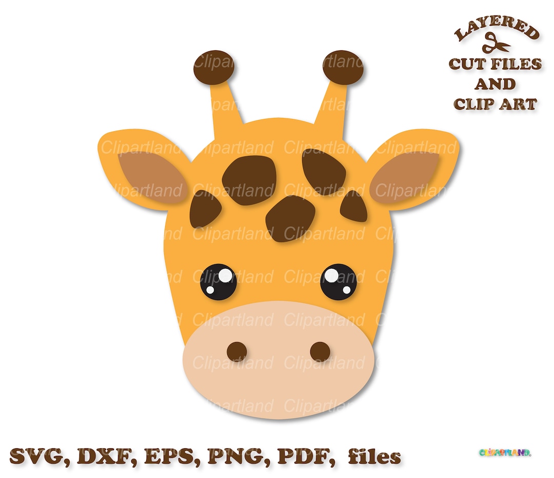 INSTANT Download. Cute Giraffe Face Cut Files and Clip Art. Commercial ...