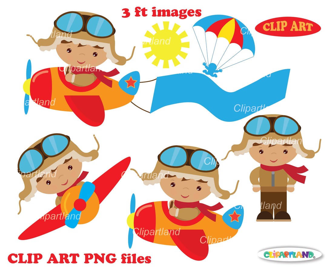 INSTANT DOWNLOAD. Aviator Clip Art. Personal and Commercial Use. A_2. 3 ...