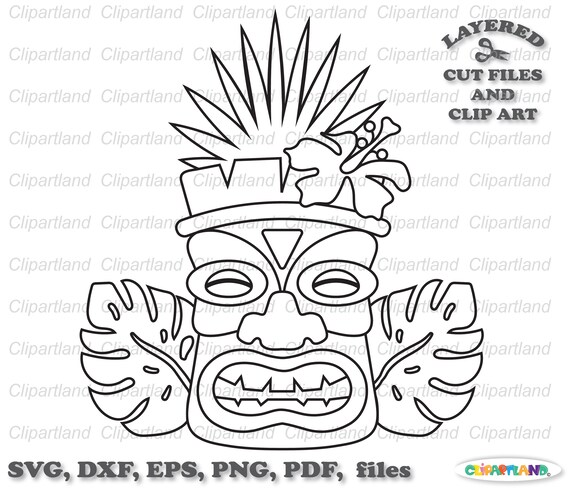 INSTANT Download. Tiki Mask Svg Cut File and Clip Art. - Etsy UK
