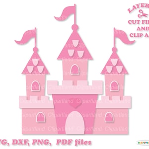 INSTANT Download. Princess Pink Castle Svg, Dxf Cut Files and Clip Art ...