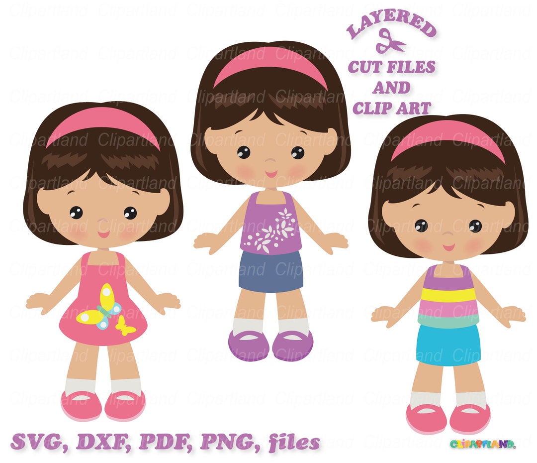 INSTANT Download. Cute Spring Fashion Girl Cut Files and Clip Art ...