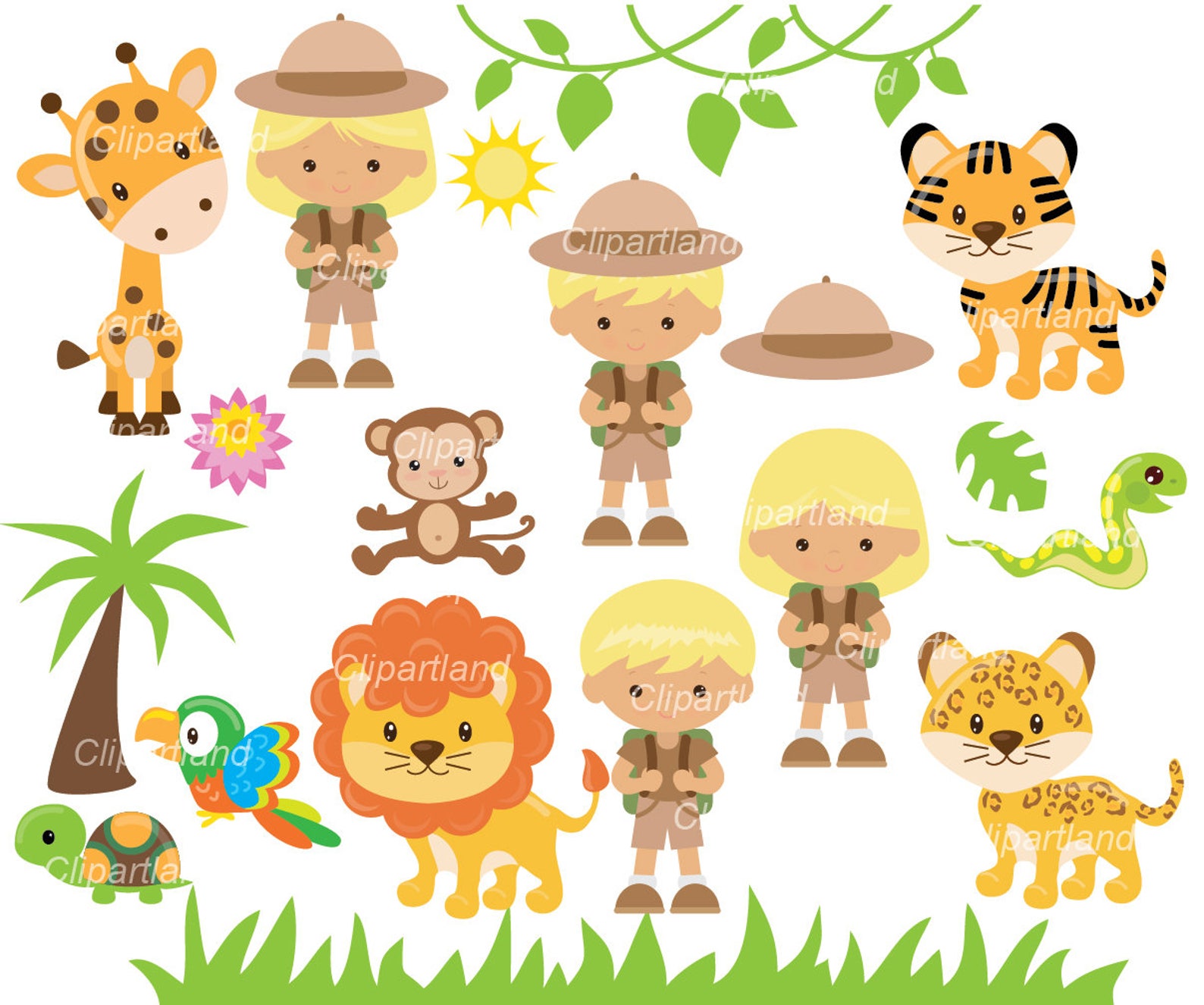 INSTANT Download. Safari Clip Art. Csaf_34. Personal and | Etsy