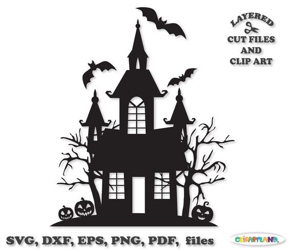 Haunted House Silhouette Png