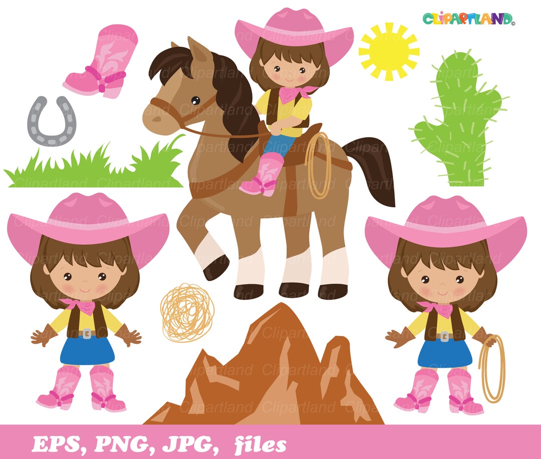 INSTANT Download. Cowgirls Clip Art. Ccow_33. Personal and Commercial ...