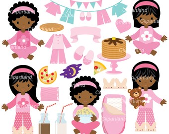 Sleepover clip art | Etsy