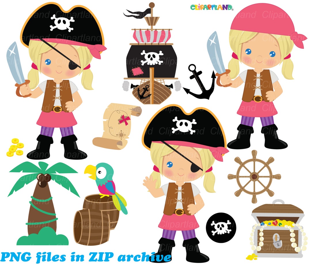 INSTANT Download. Pirate Girl Clip Art. Cp_88_girl. Personal and ...