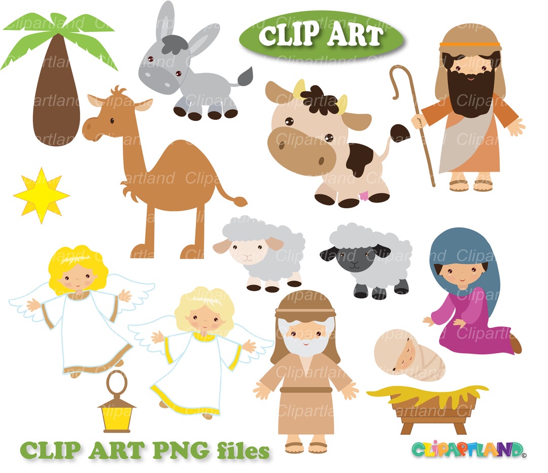 Nativity Clip Art Set, Christmas PNG Images (digital Download) - Etsy