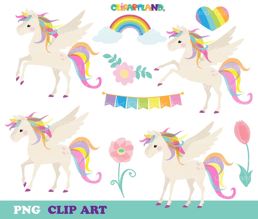INSTANT Download. Pretty Unicorn Clip Art. Cu_15. Personal and ...