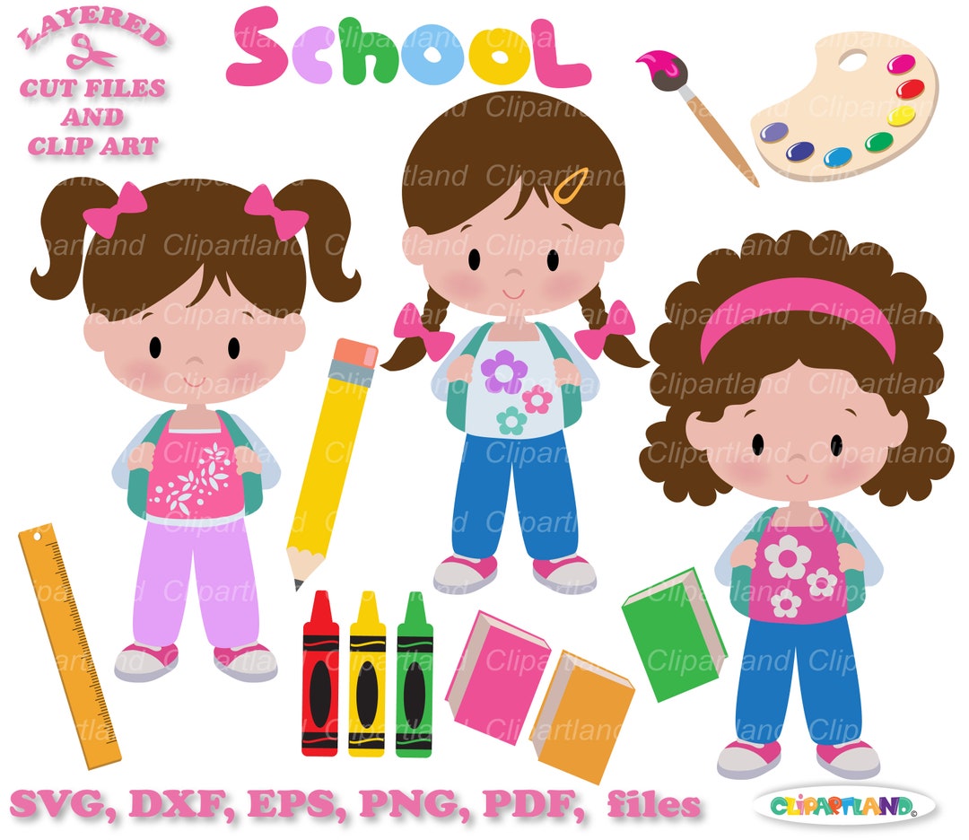 INSTANT Download. Back to School. Cute Student Girl Svg Cut File and ...