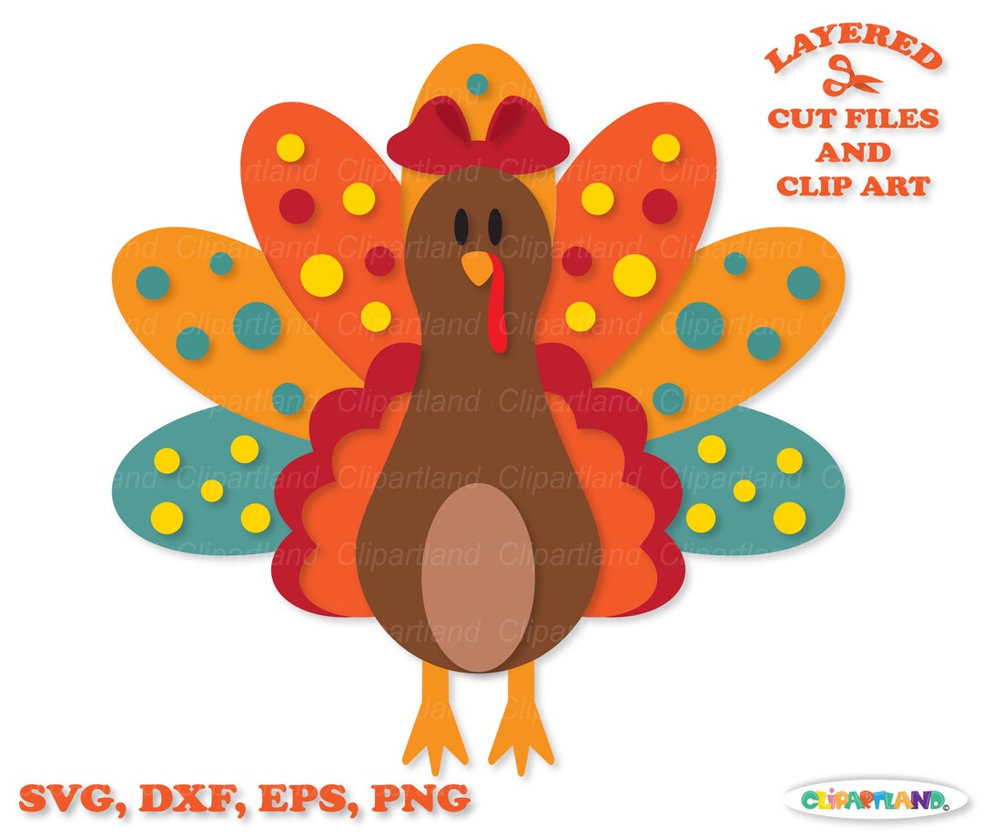 Girly Turkey SVG Cut File & Clipart (commercial Use) - Etsy