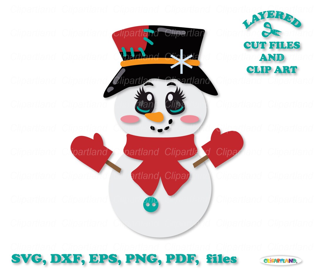 INSTANT Download. Cute Snowman Cut Files and Clip Art. Personal and ...