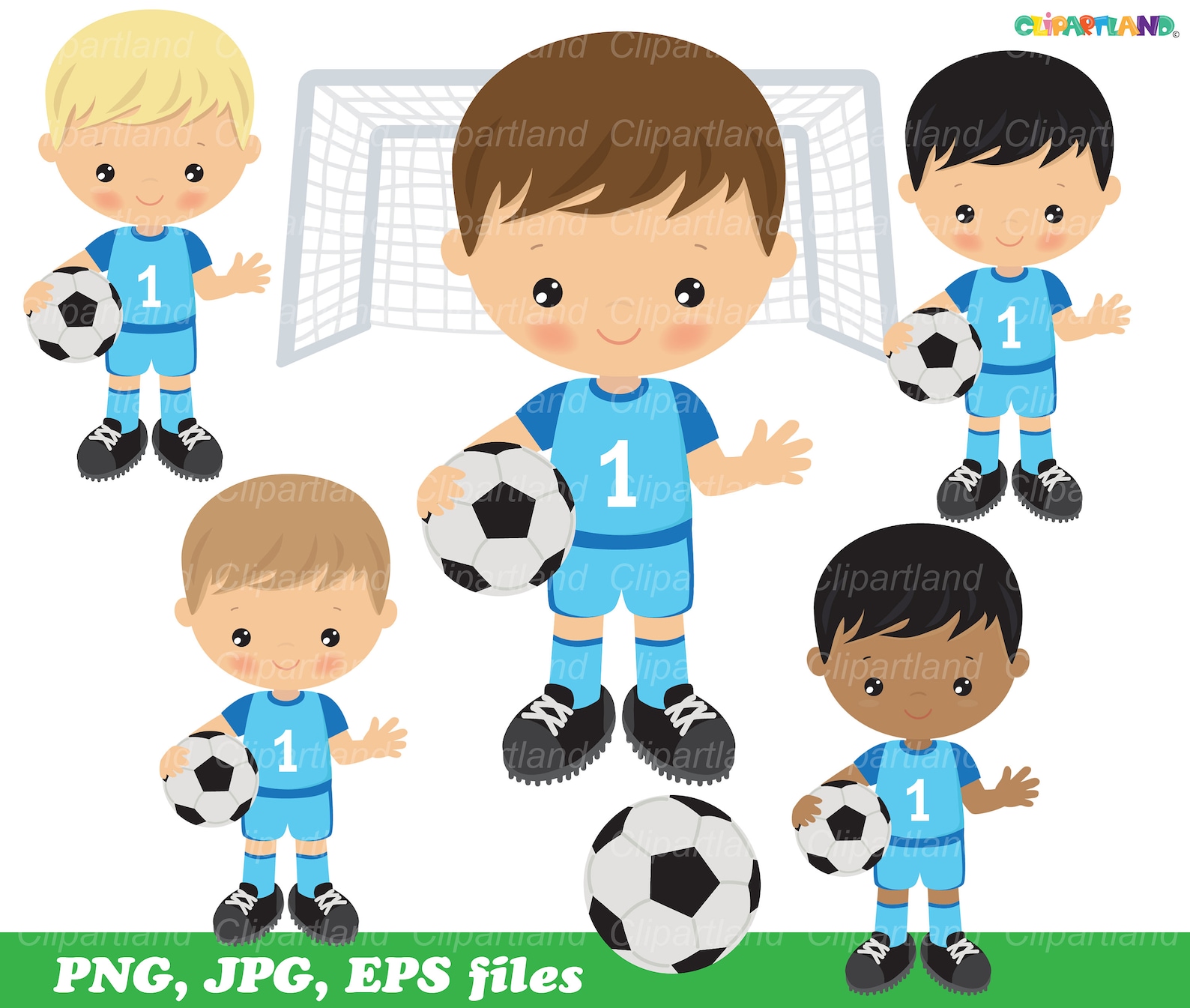 INSTANT Download. Soccer Boy Clip Art. Cs_1. Personal and - Etsy