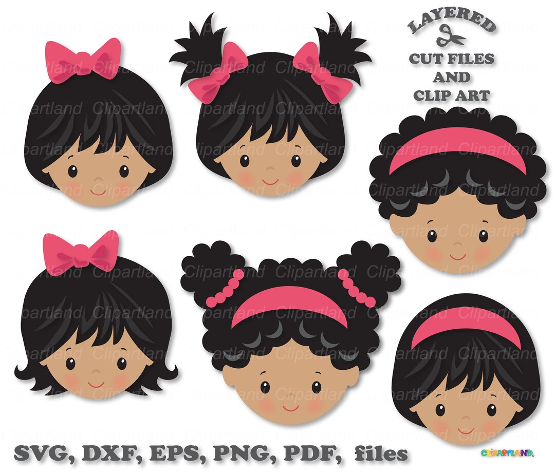 INSTANT Download. Cute Girl Face Svg Cut Files. Personal and Commercial ...