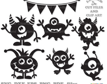 Halloween Monster Grins Digital Clip Art, Cute Monster Smiles, Monster ...
