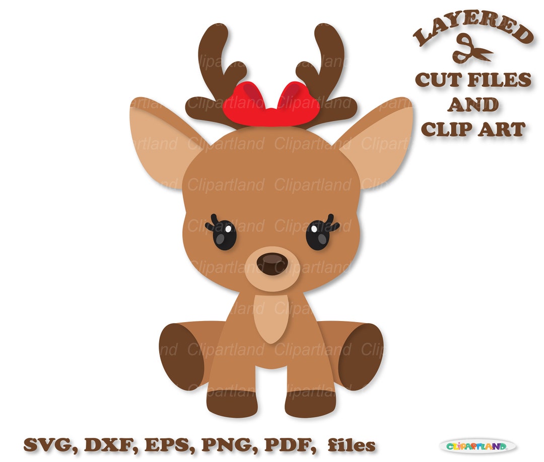 INSTANT Download. Cute Christmas Reindeer Baby Girl Svg Cut Files and ...
