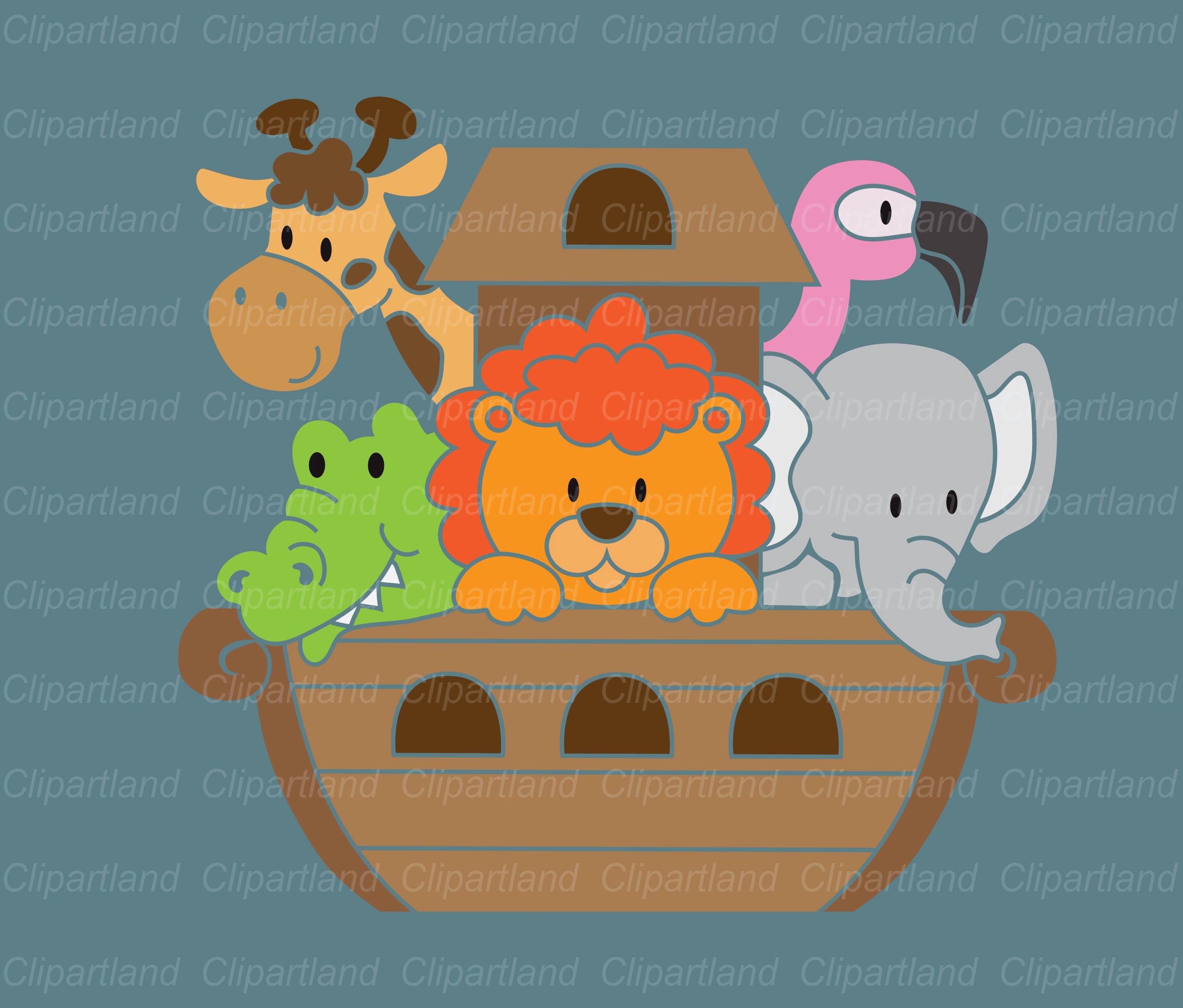 INSTANT Download. Cute Noah's Ark Svg Cut Files and Clip Art. African ...
