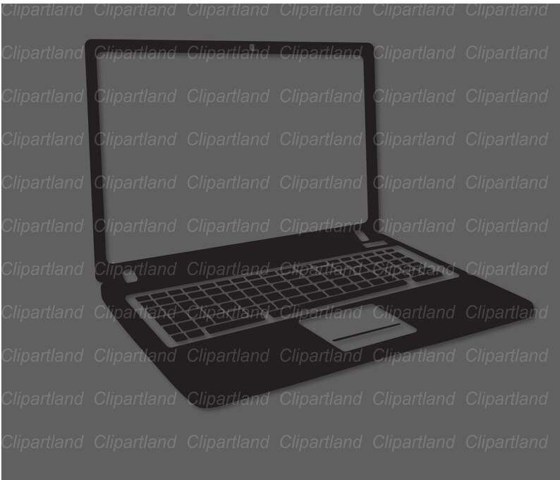 INSTANT Download. Laptop Silhouette Svg Cut File and Clip Art. - Etsy