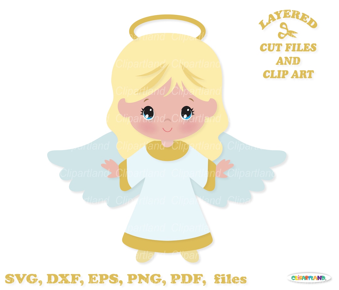INSTANT Download. Cute Girly Angel Svg Cut Files and Clip Art. Digital ...