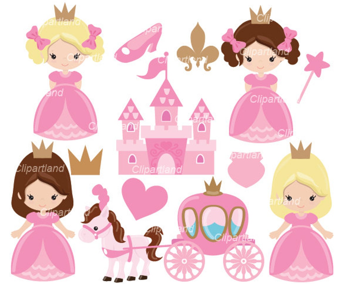 INSTANT Download. Cute Princess Clip Art. Cp_11_princess. - Etsy