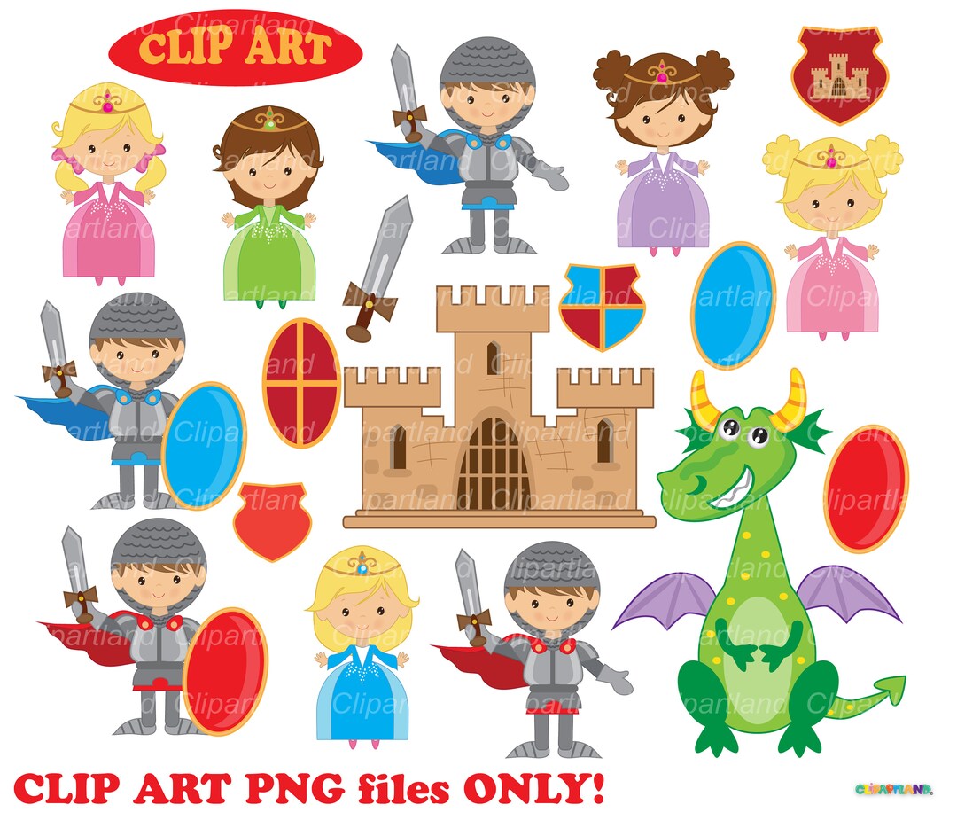 INSTANT Download. Knight,princess and Dragon CK_87. Personal and ...