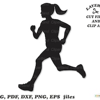Running Woman Svg - Running Woman Silhouette - Running Woman Svg Bundle ...