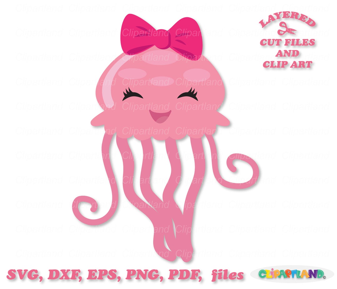 INSTANT Download. Pretty Jellyfish Svg Cut File and Clip Art ...