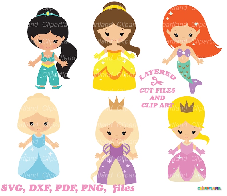 Princess Clipart & Cut Files, Medieval Girls (commercial License) - Etsy