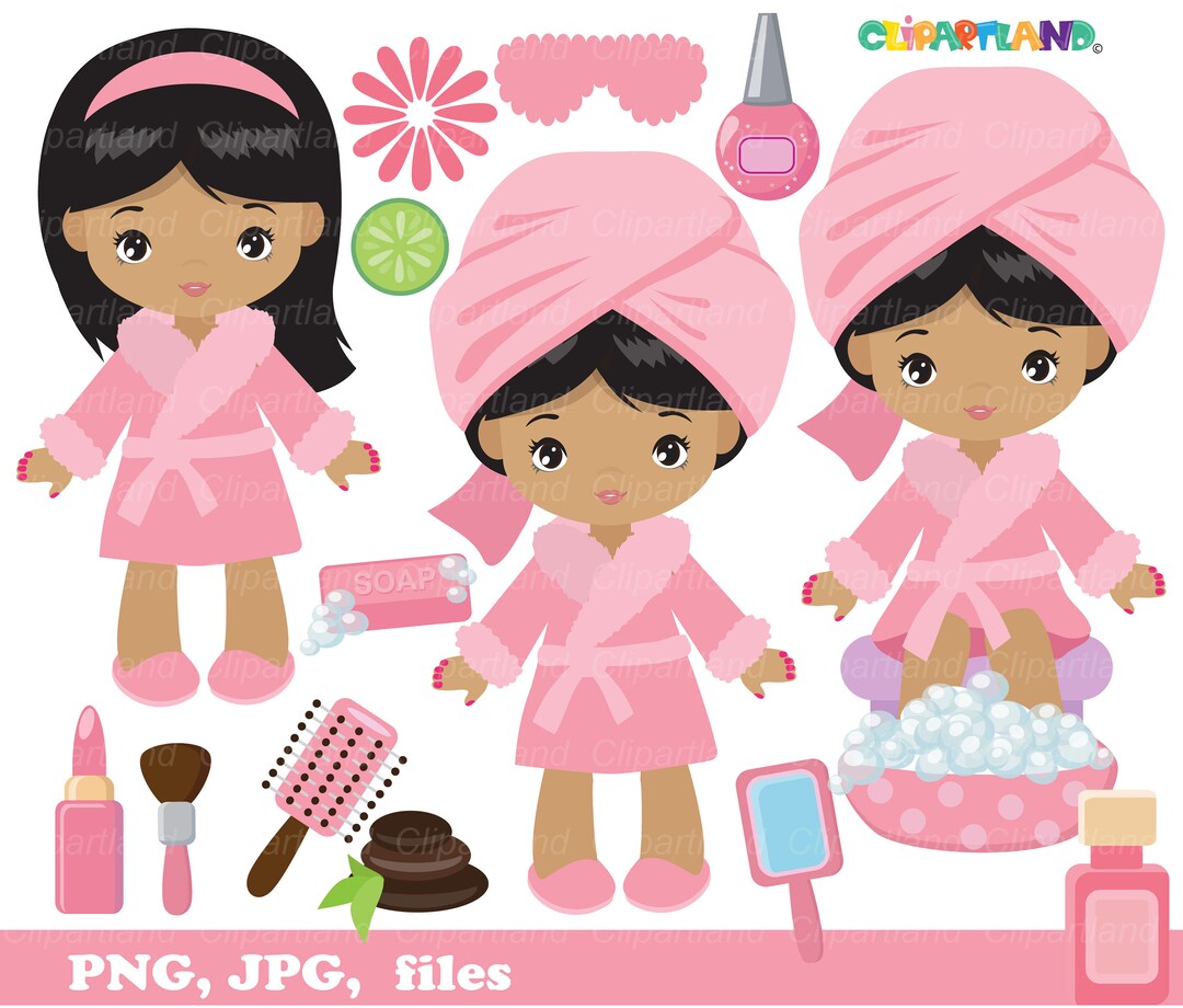 INSTANT Download. Spa Girl Party Clip Art. Csp_59_spa. Personal and ...