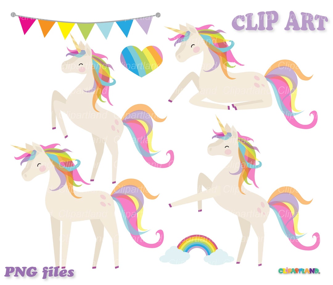 INSTANT Download. Cute Unicorn Clip Art. Cu_19. Personal and Commercial ...