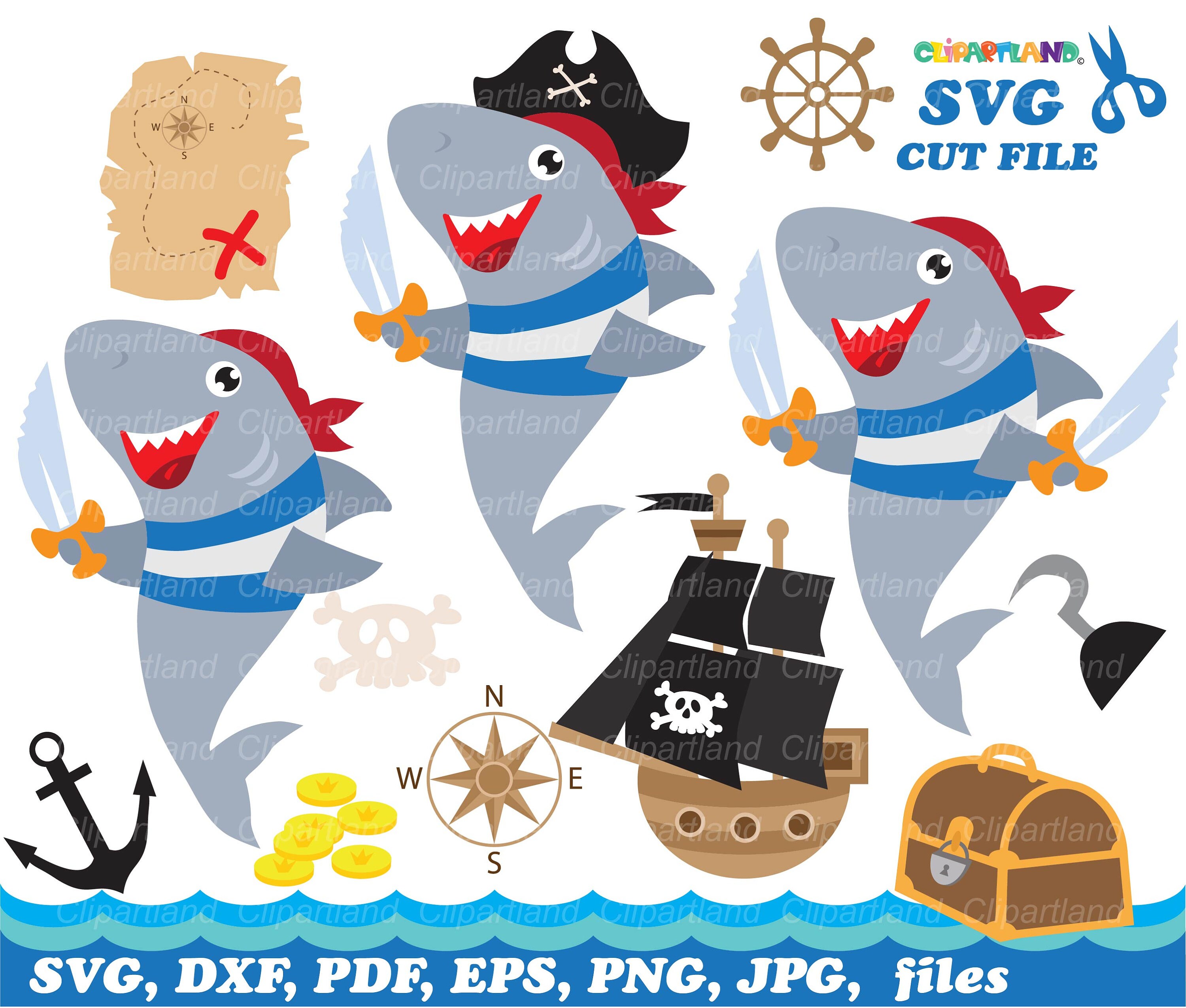 Mean Shark Clip Art