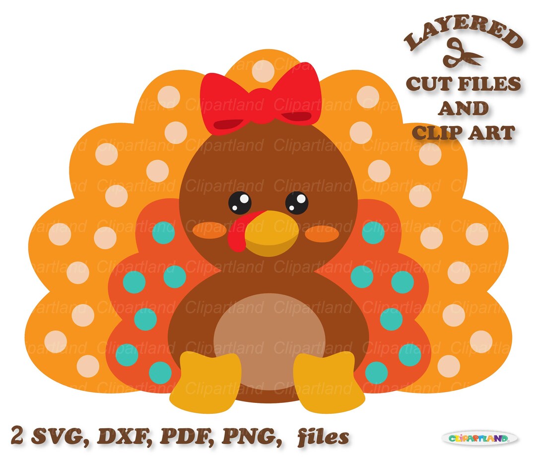 Cute Turkey SVG, Thanksgiving Clip Art (digital Download) - Etsy