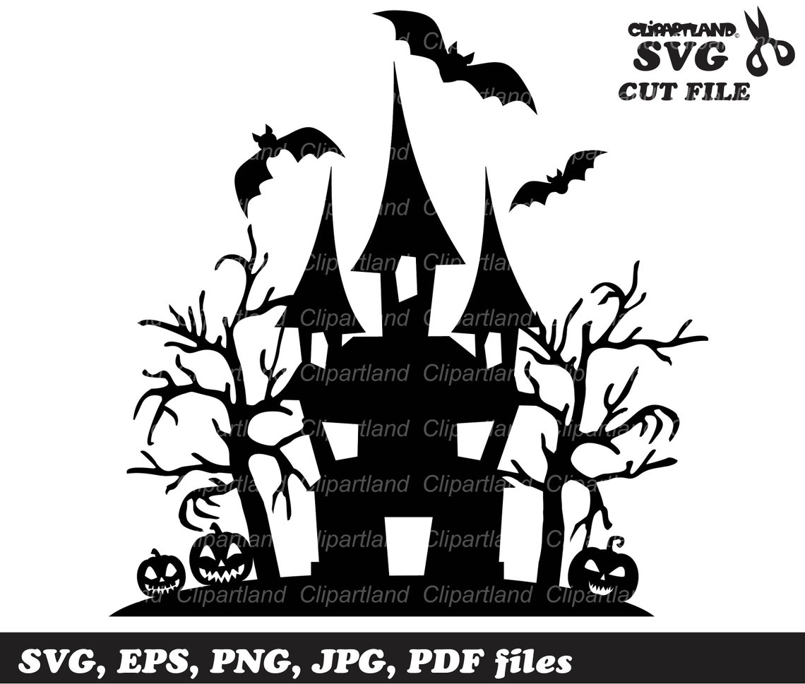 INSTANT Download. Halloween Haunted House Svg Cut File and - Etsy