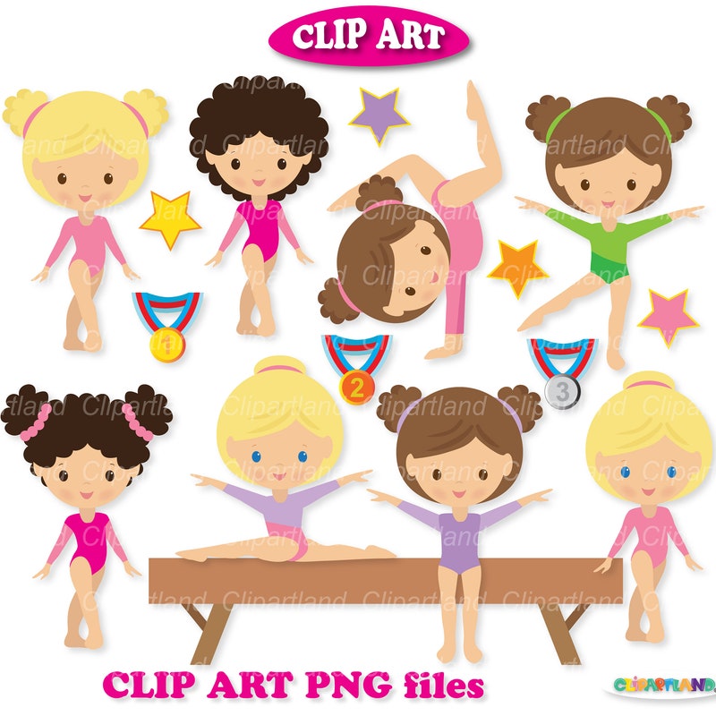 Gymnast Clip Art - Etsy