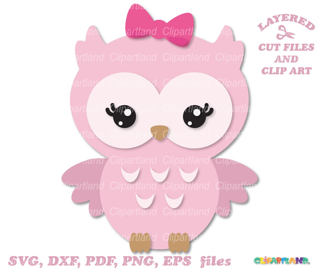 INSTANT Download. Cute Girly Owl Svg Cut File and Clip Art. Commercial ...