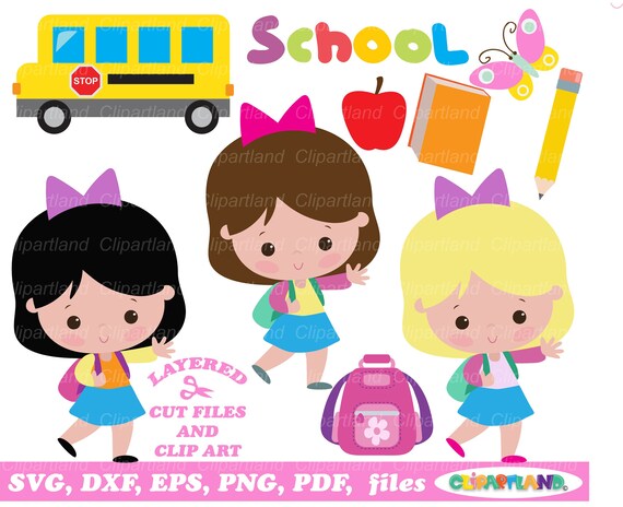 INSTANT Download. Cute Student Girtl Svg Cut File and Clip - Etsy