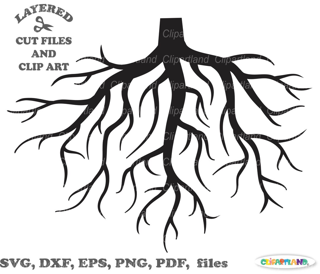 INSTANT Download. Tree Root Silhouette Svg Cut File. Personal and ...