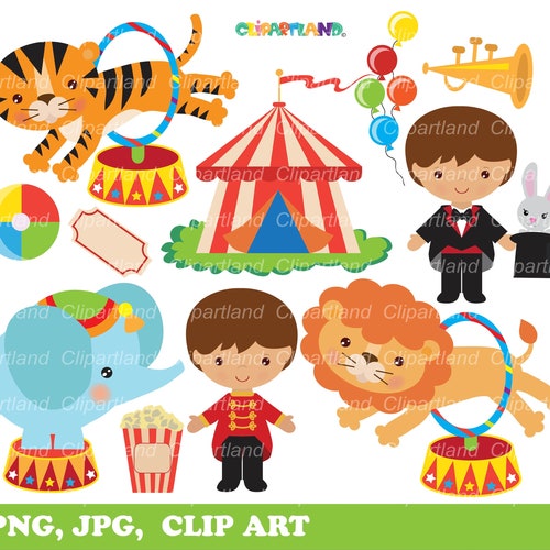 INSTANT DOWNLOAD. Ccirc_25_circus. Circus Clip Art. Personal - Etsy