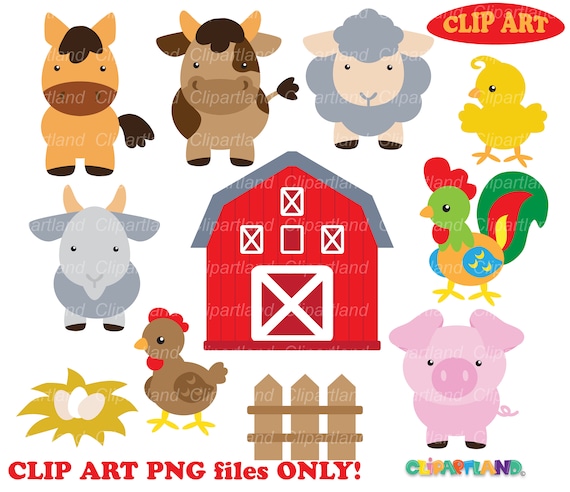 INSTANT Download. Farm Animals Clip Art. Cf_31. Personal and - Etsy