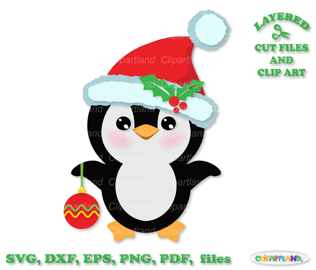 INSTANT Download. Cute Little Christmas Penguin Svg, Dxf Cut Files and ...