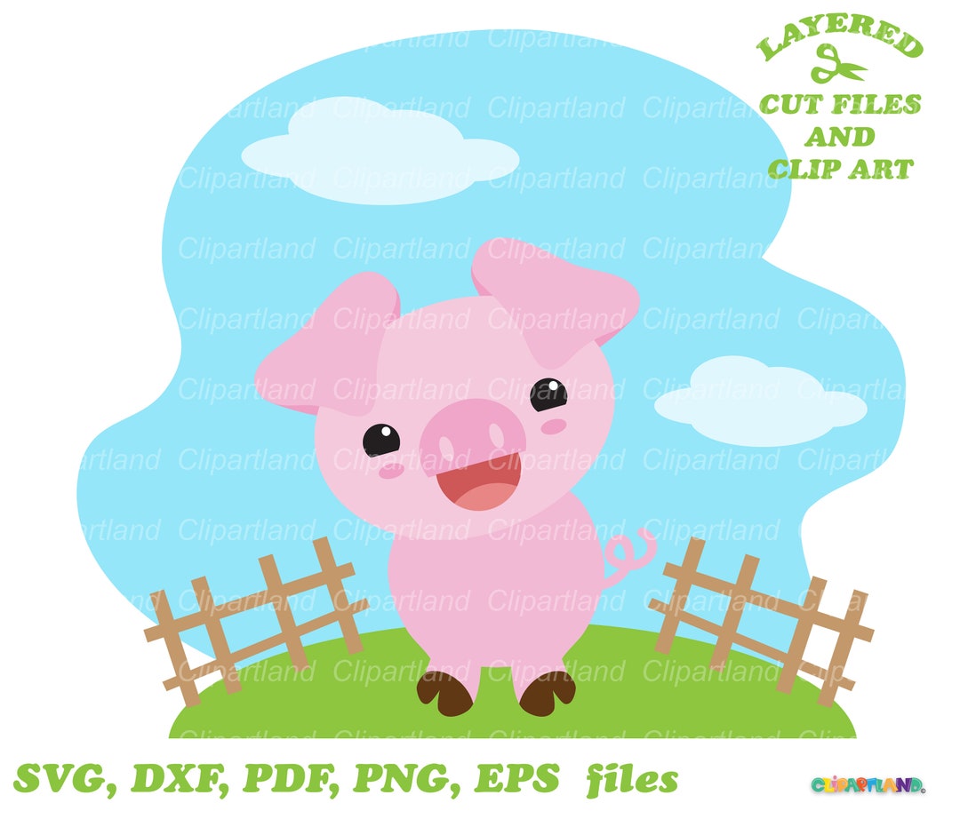 INSTANT Download. Cute Little Pig Svg Cut File and Clip Art. Personal ...