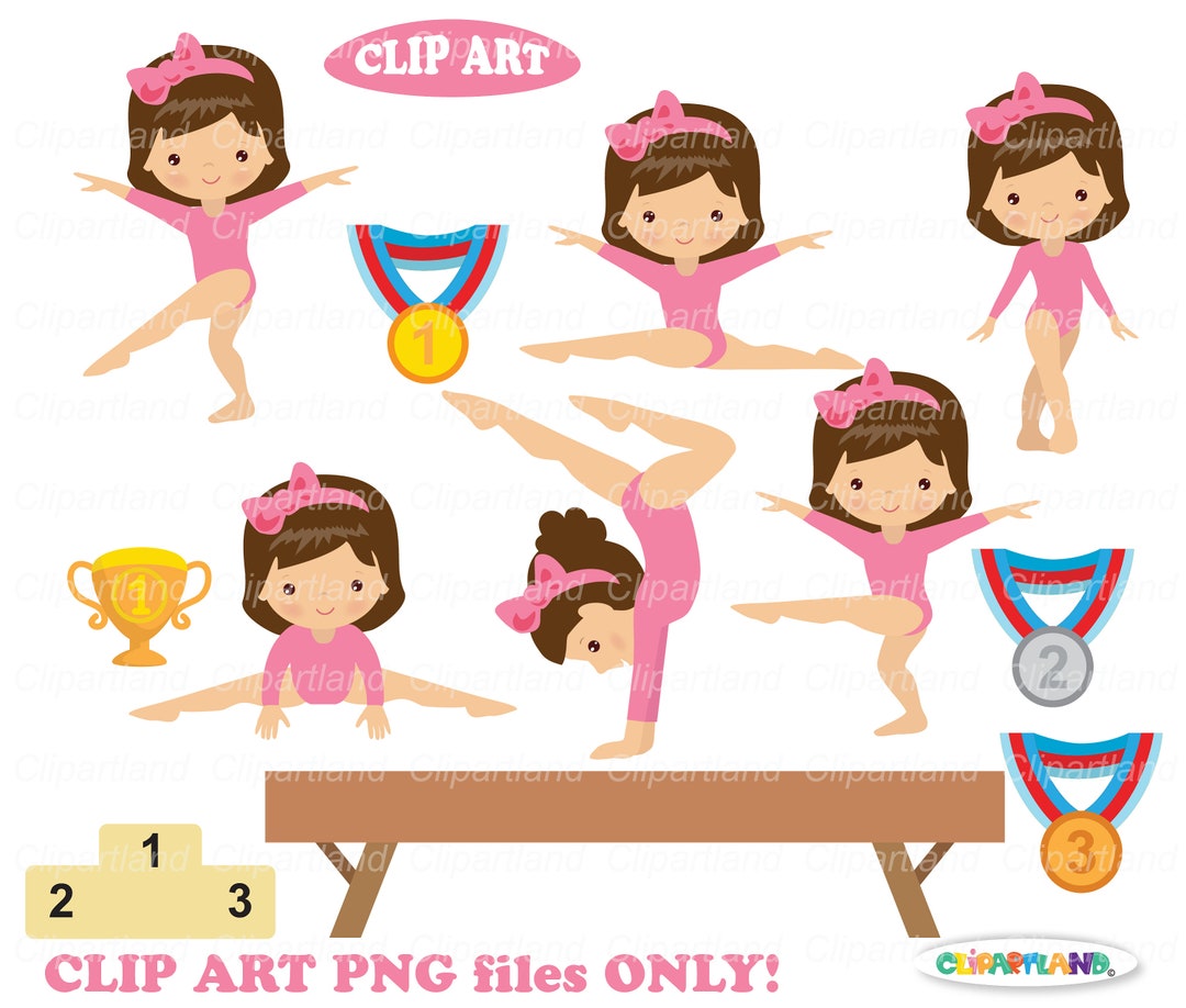 INSTANT Download. Girls Gymnastics Clip Art. Cgym_17. Personal and ...