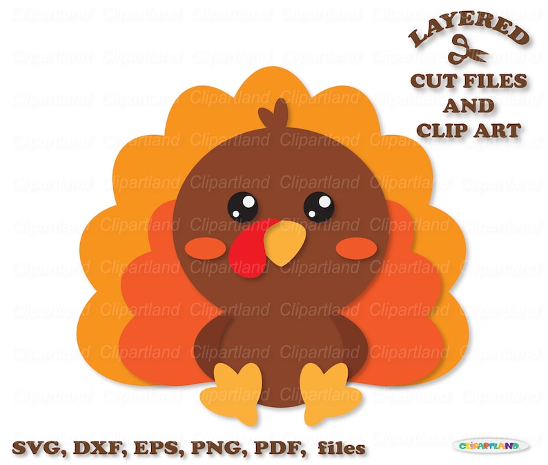 INSTANT Download. Thanksgiving. Cute Turkey Svg Cut Files and Clip Art ...