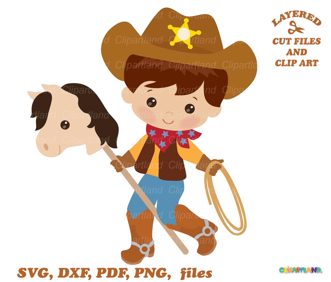 INSTANT Download. Cute Little Cowboy Cut Files and Clip Art. Personal ...
