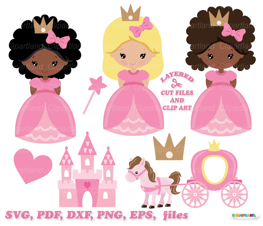 INSTANT Download. Cute Little Princess Svg Cut File. Tiki Clip Art ...